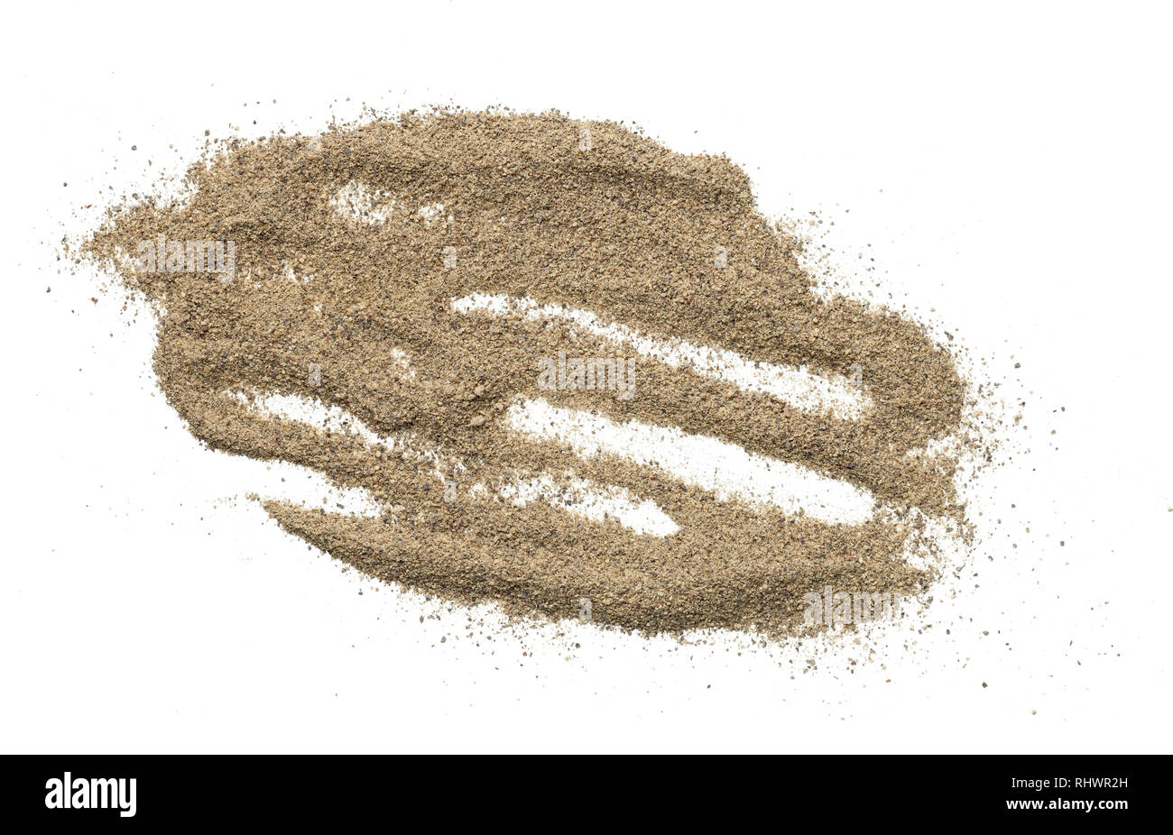 Black pepper powder isolated on white background. Top view Stock Photo ...