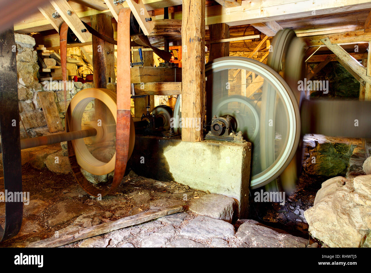Interior traditional water mill hi-res stock photography and images - Alamy