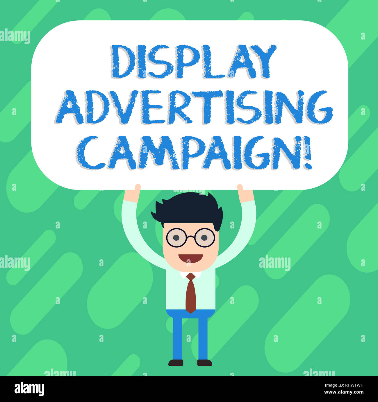 Handwriting text Display Advertising Campaign. Concept meaning conveys ...