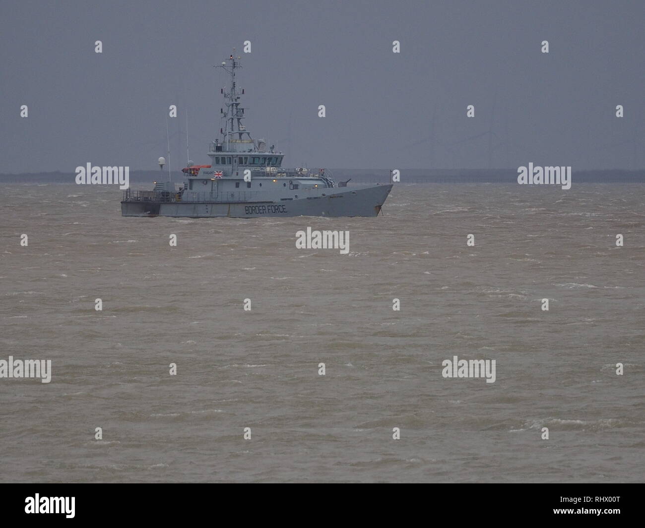 Sheerness, Kent, UK. 4th February, 2019. Border Force cutter HMC ...