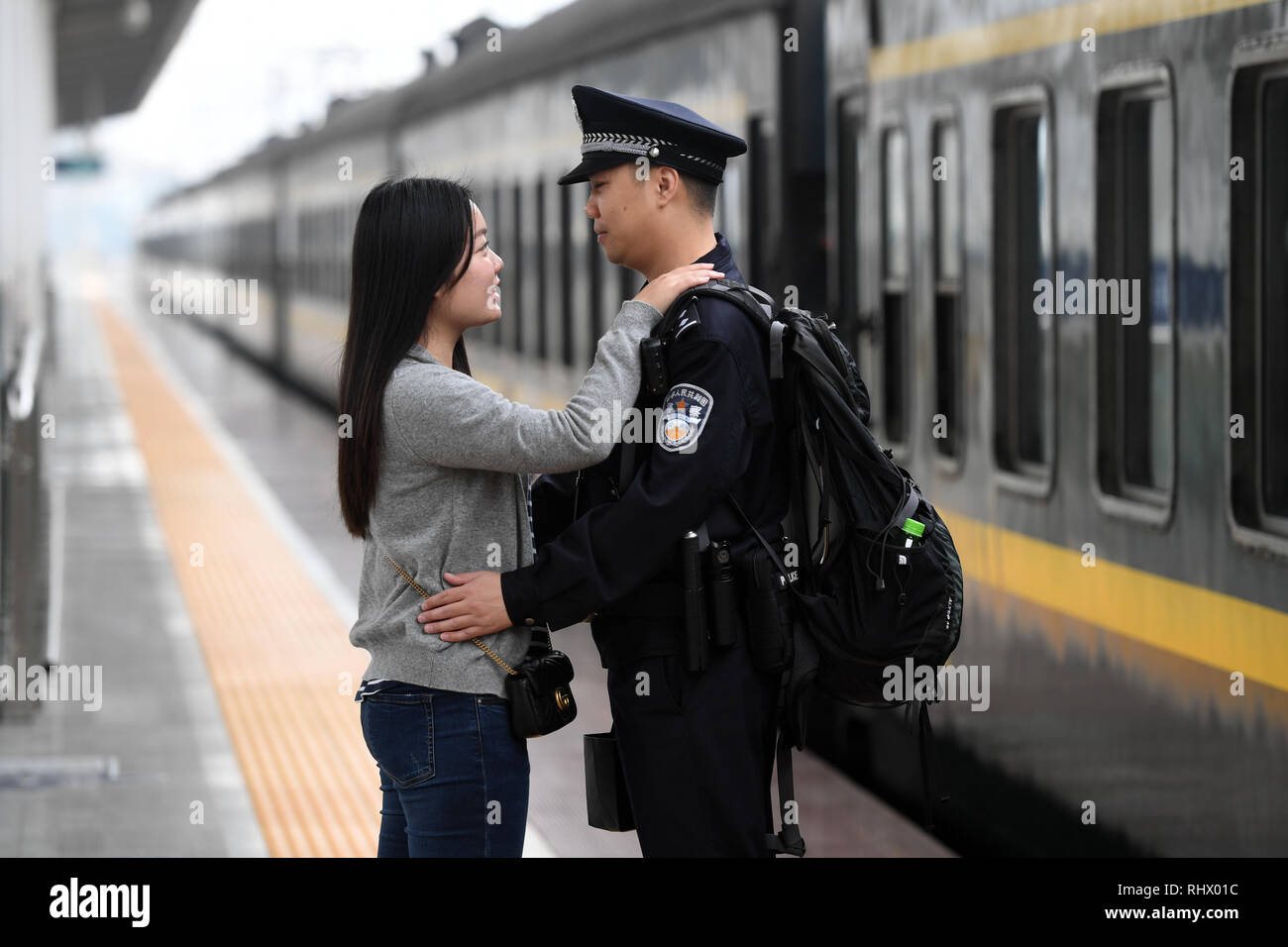 Chinese train conductor hi-res stock photography and images - Alamy