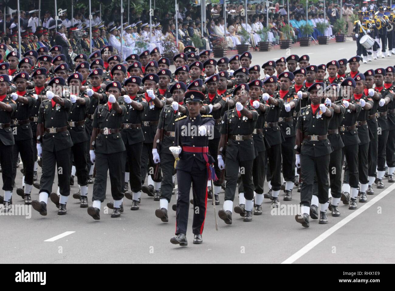 Sri Lanka, Sri Lanka. 4th Feb, 2019. Sri Lankan military members march ...