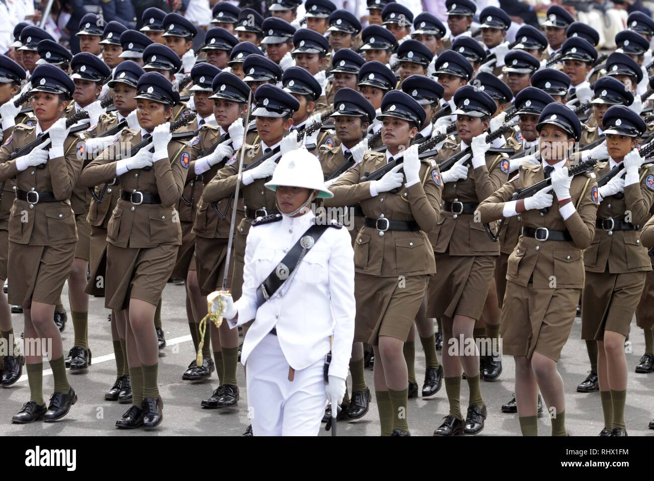 Sri Lanka, Sri Lanka. 4th Feb, 2019. Sri Lankan military members march ...