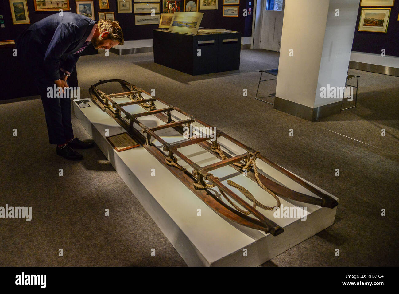 Sledge from the first expedition to the antarctic hi-res stock ...