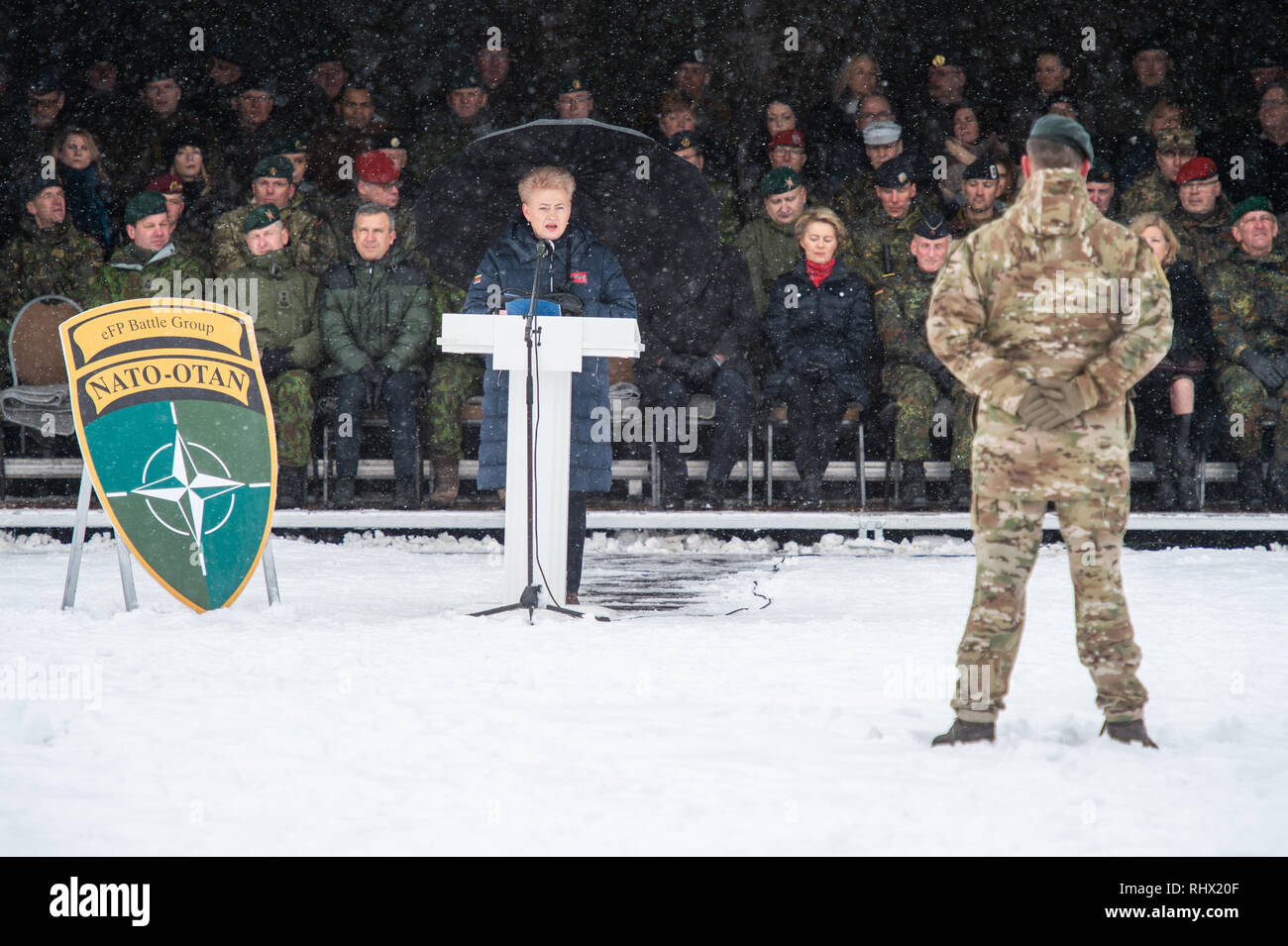 Rukla, Lithuania. 04th Feb, 2019. Dalia Grybauskaite, President of the ...