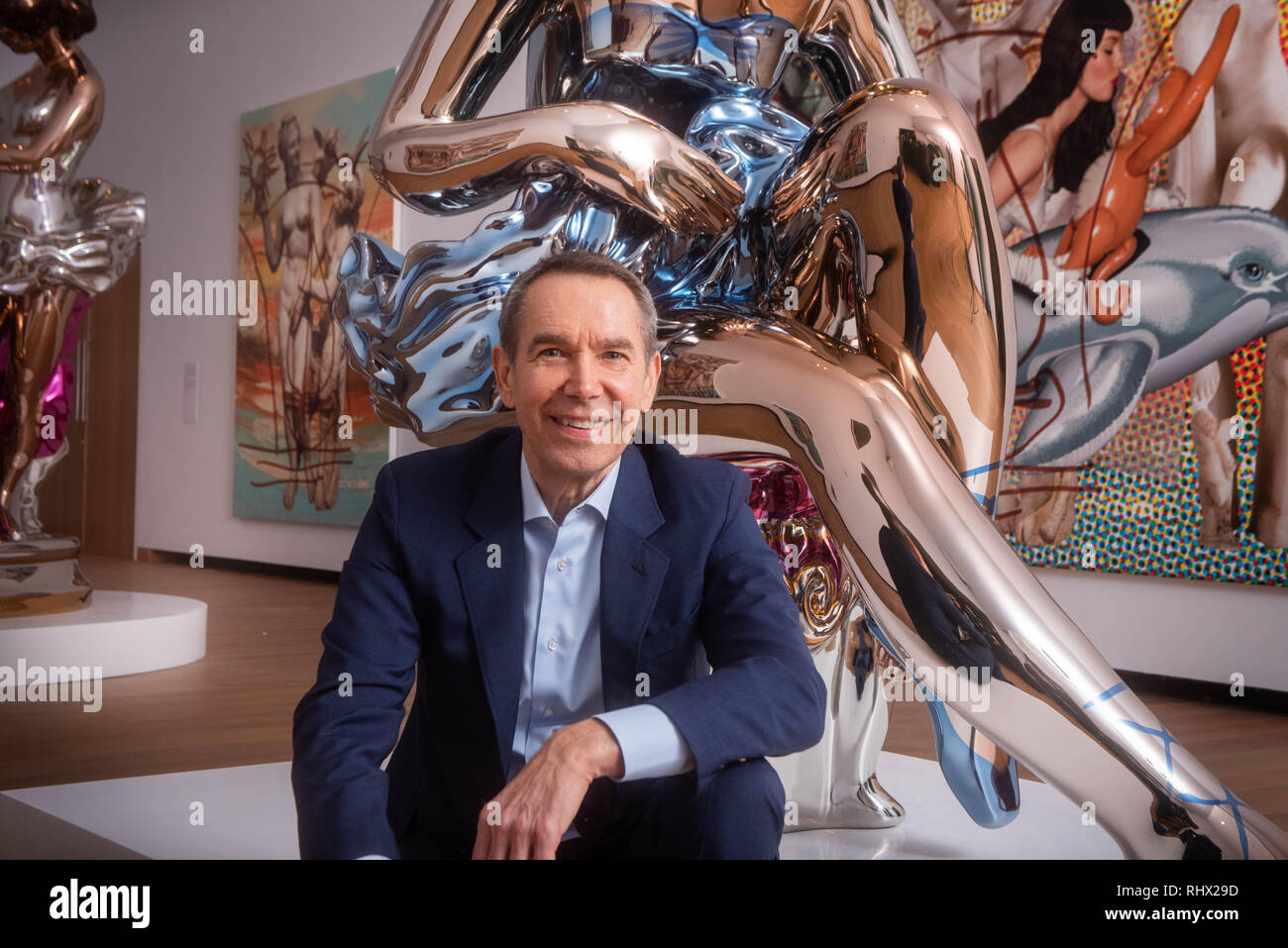 Ashmolean Museum, Oxford, UK. 4th Feb 2019. Artist Jeff Koons at the ...