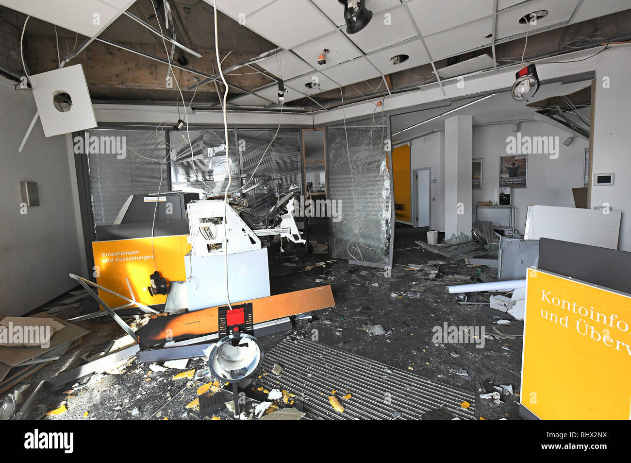 04 February 2019, Lower Saxony, Langenhagen: Destroyed and devastated ...