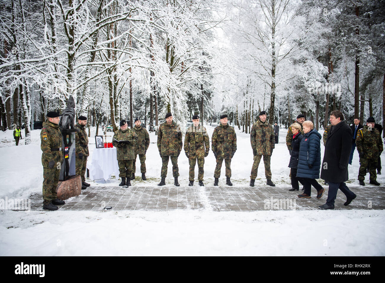 Rukla, Lithuania. 04th Feb, 2019. Ursula von der Leyen (3rd from right ...
