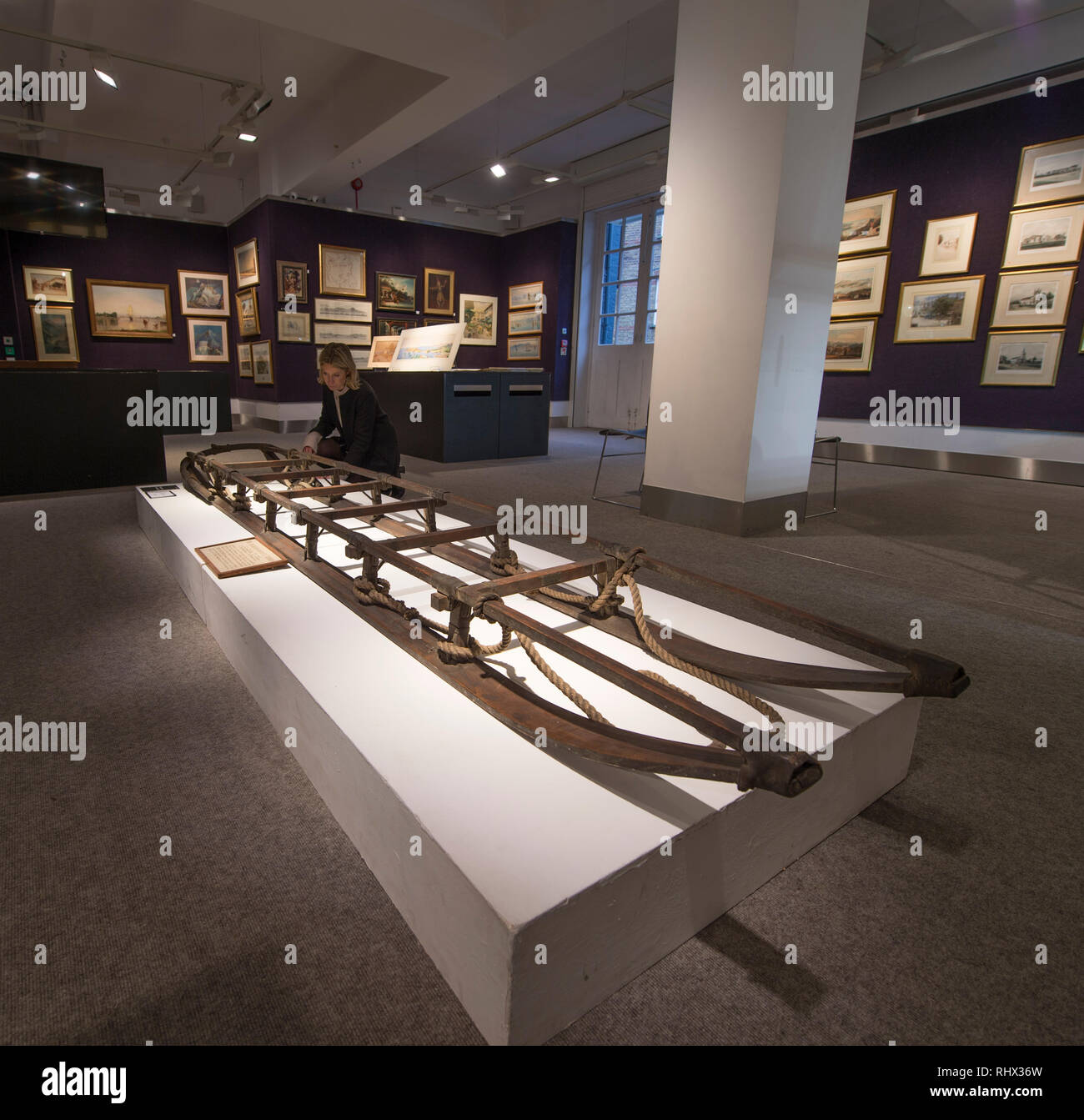 Sledge From The First Expedition To The Antarctic High Resolution Stock ...