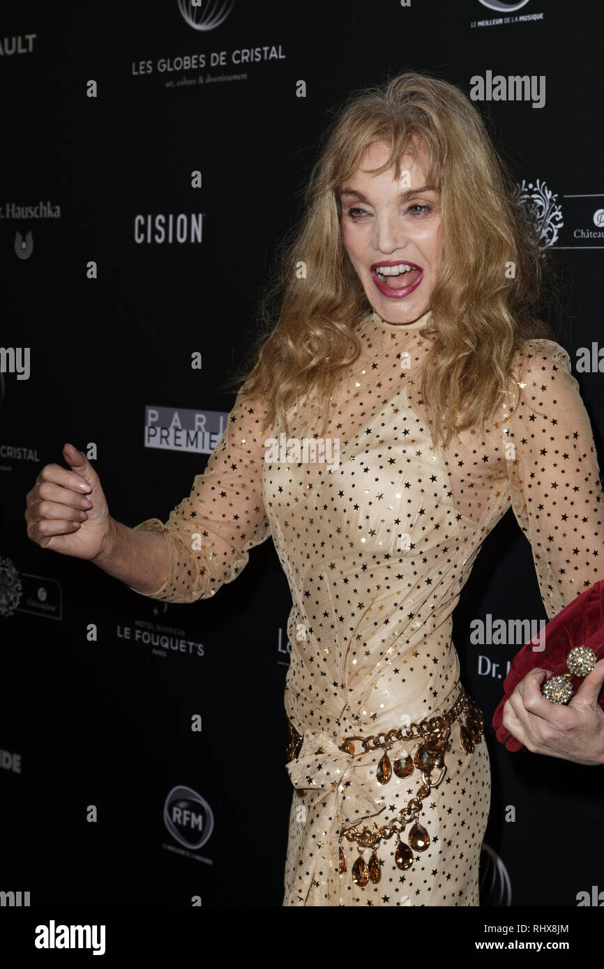 Paris, France. 4th Feb, 2019. Arielle Dombasle attends the 14th Crystal ...