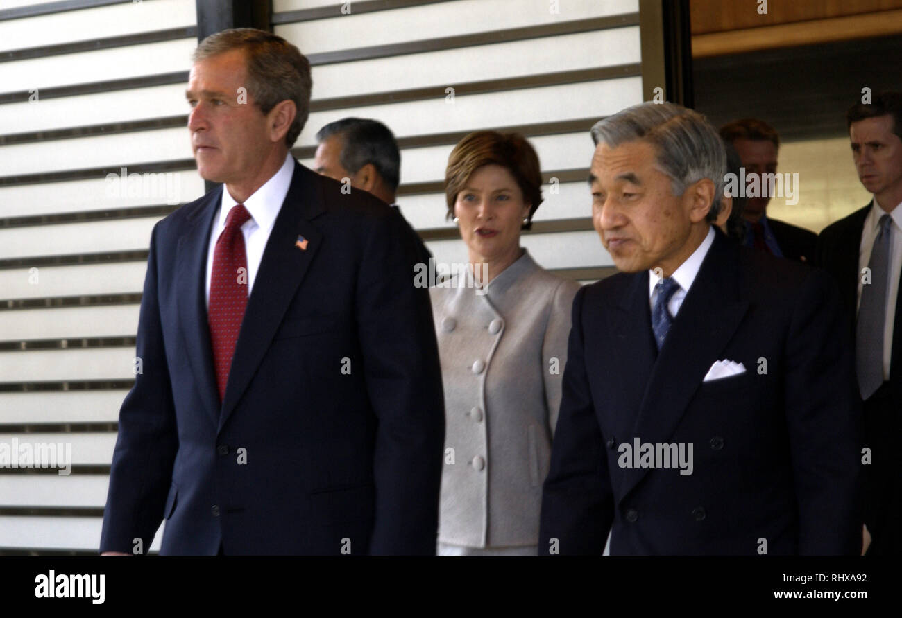 U.S. President George W. Bush visits Tokyo Imperial Palace for a ...
