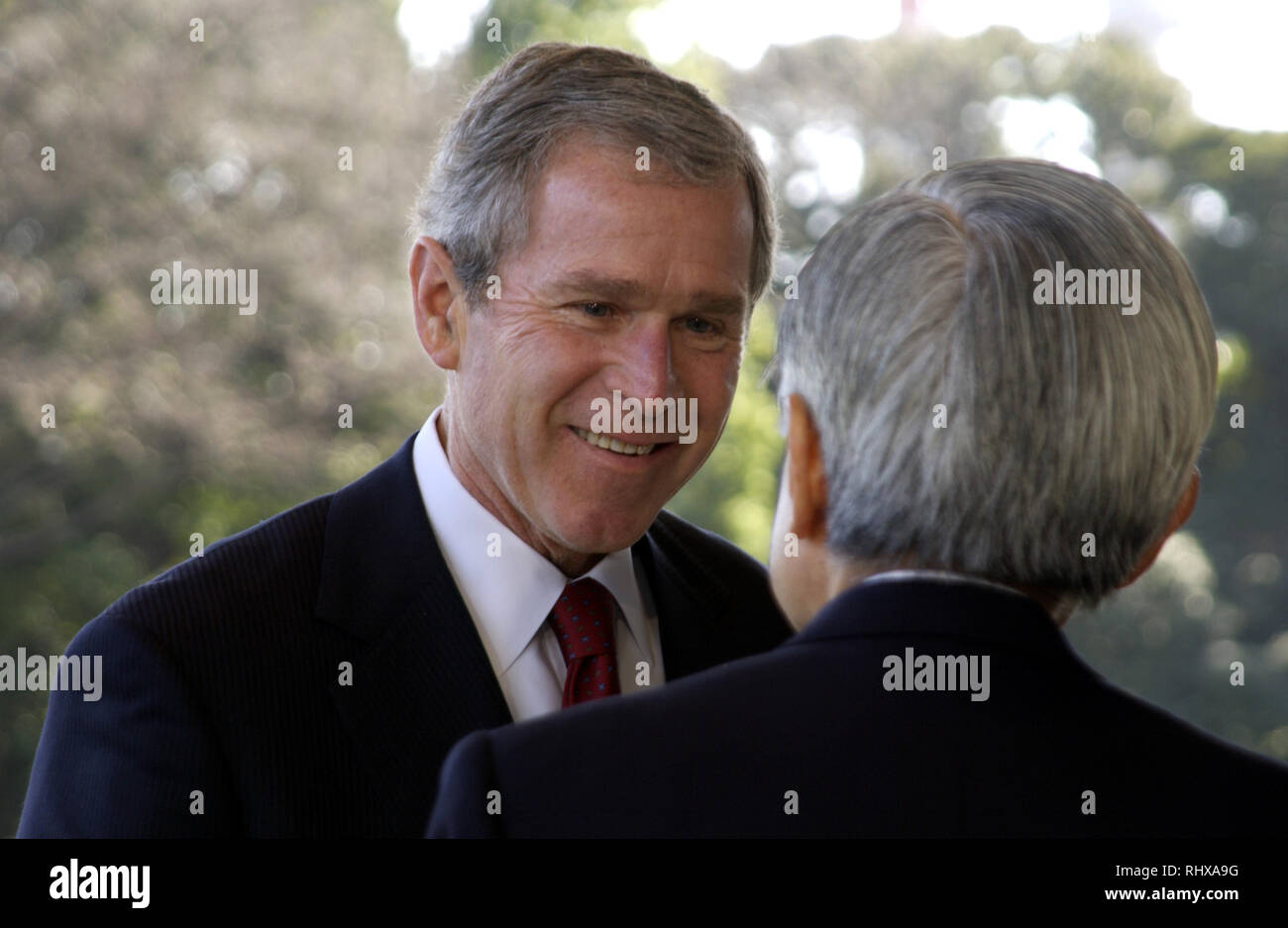 U.S. President George W. Bush visits Tokyo Imperial Palace for a ...