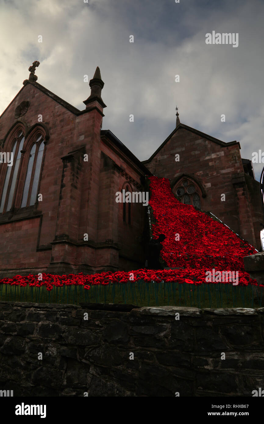 St John's Keswick, Remembrance Sunday display 2018 Stock Photo - Alamy