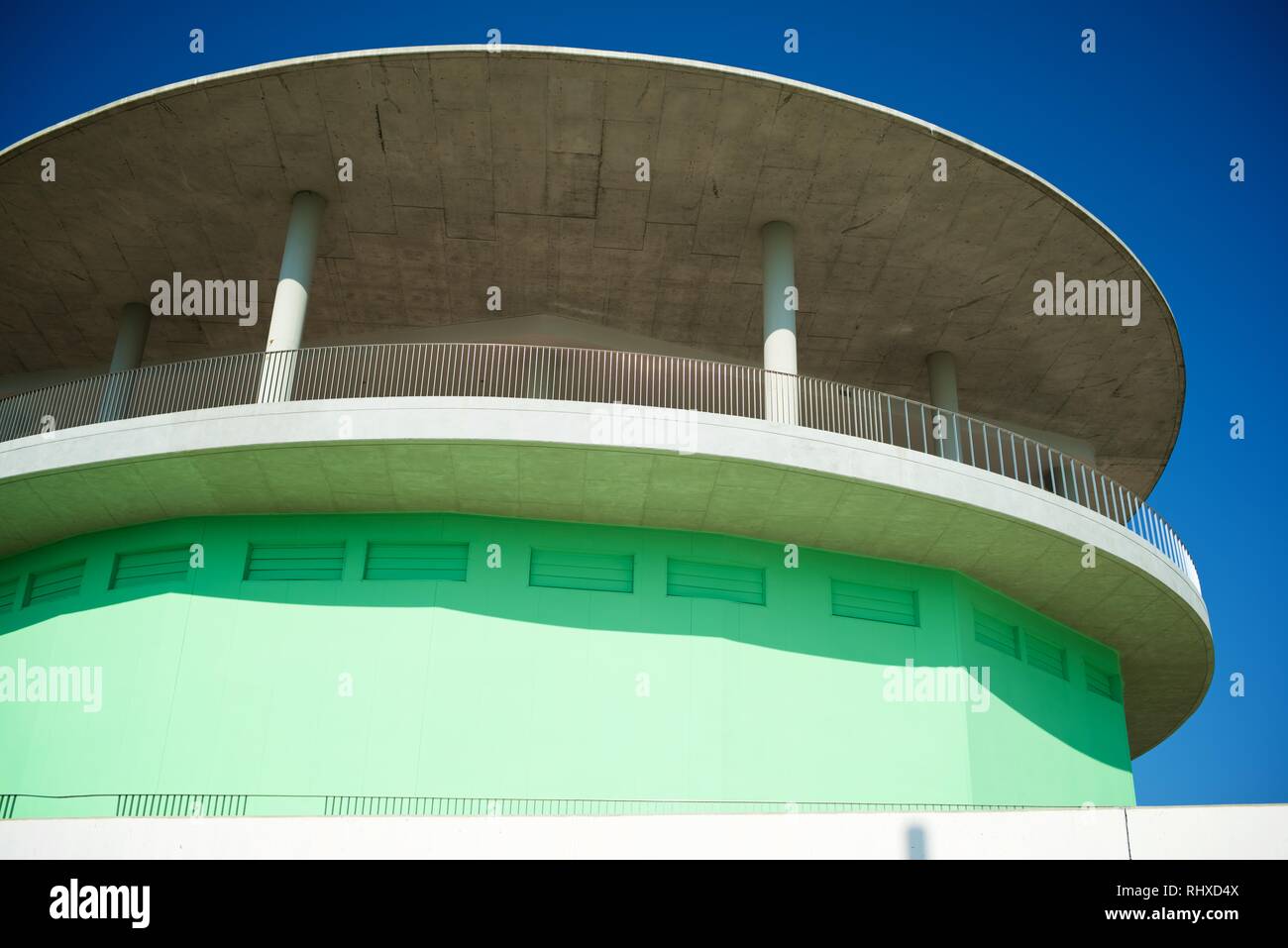Close-up of a modern concrete building in Spain Stock Photo - Alamy
