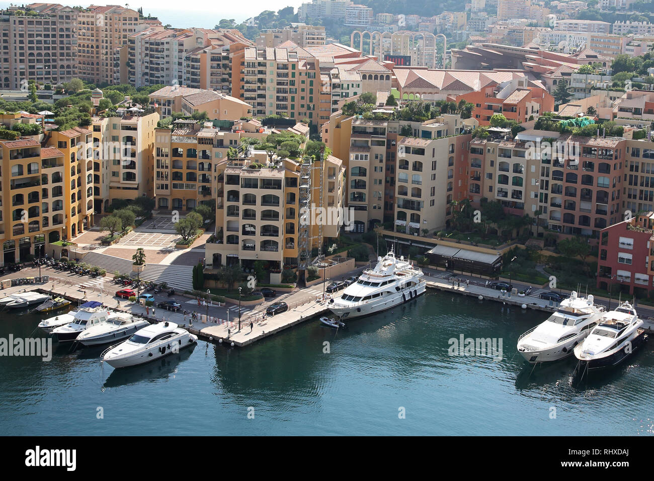 View of the principality of Monaco and the Mediterranean on the French ...