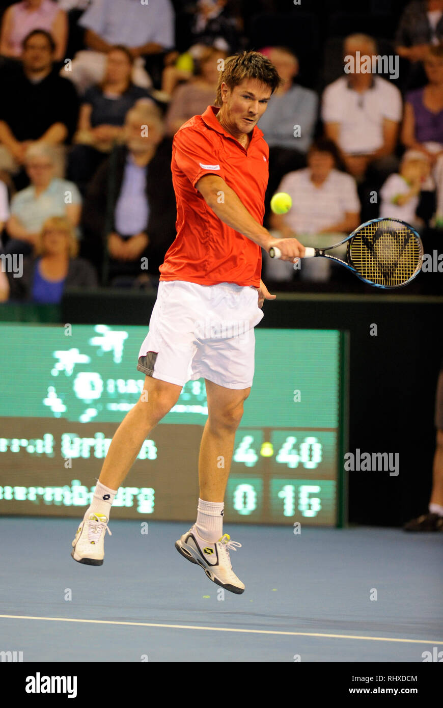 Davis Cup Tennis at Braehead Arena. Andy Murray (GB) v Laurent Bram ...