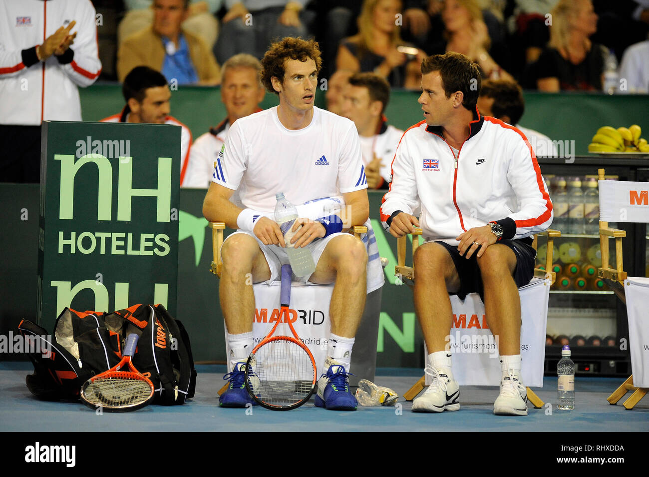 Davis Cup Tennis at Braehead Arena. Andy Murray (GB) v Laurent Bram ...