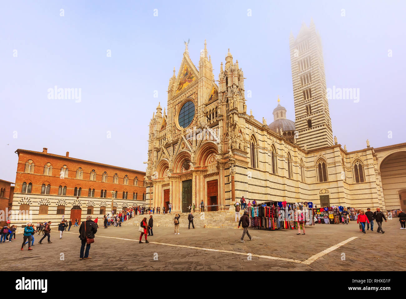 Siena, Italy - October 25, 2018: Landmark of Tuscany Siena Cathedral ...