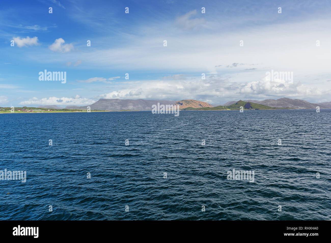Navigating between islands along the coast with the ferry from Forvik ...