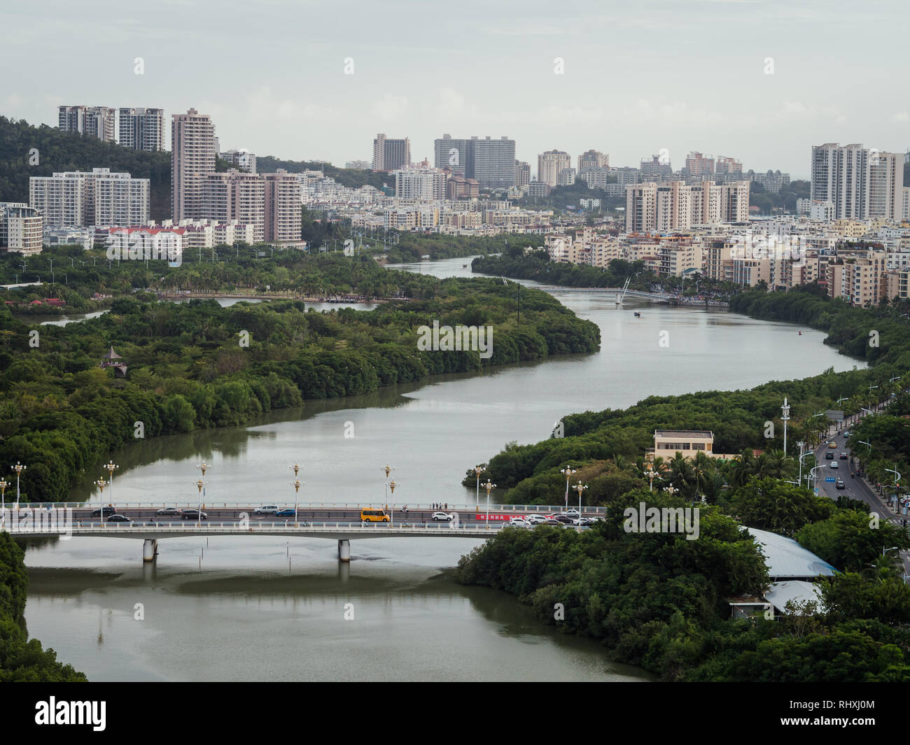 Modern City river Stock Photo - Alamy