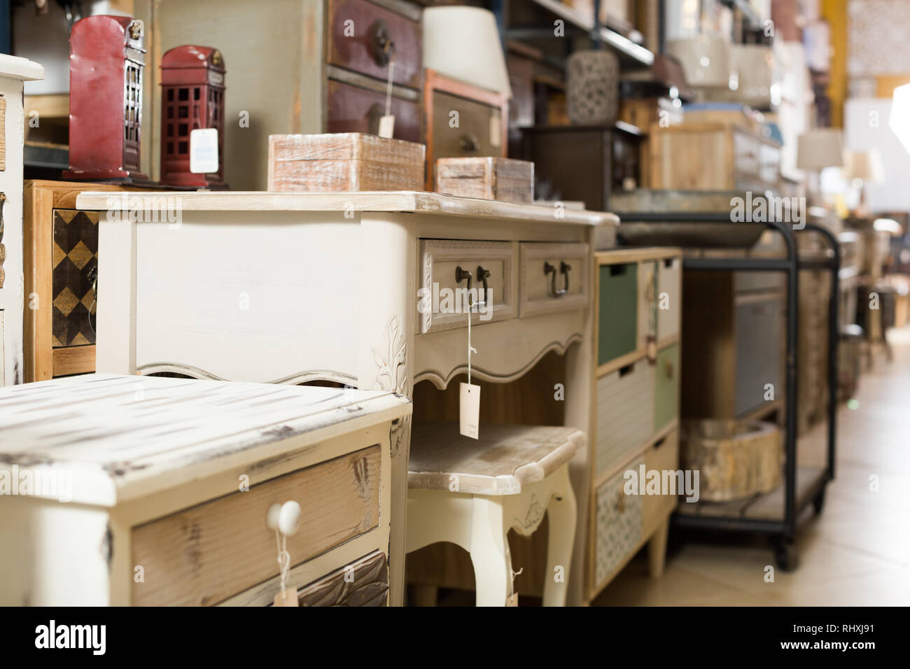 Variety of assortments in store of antique furniture Stock Photo - Alamy