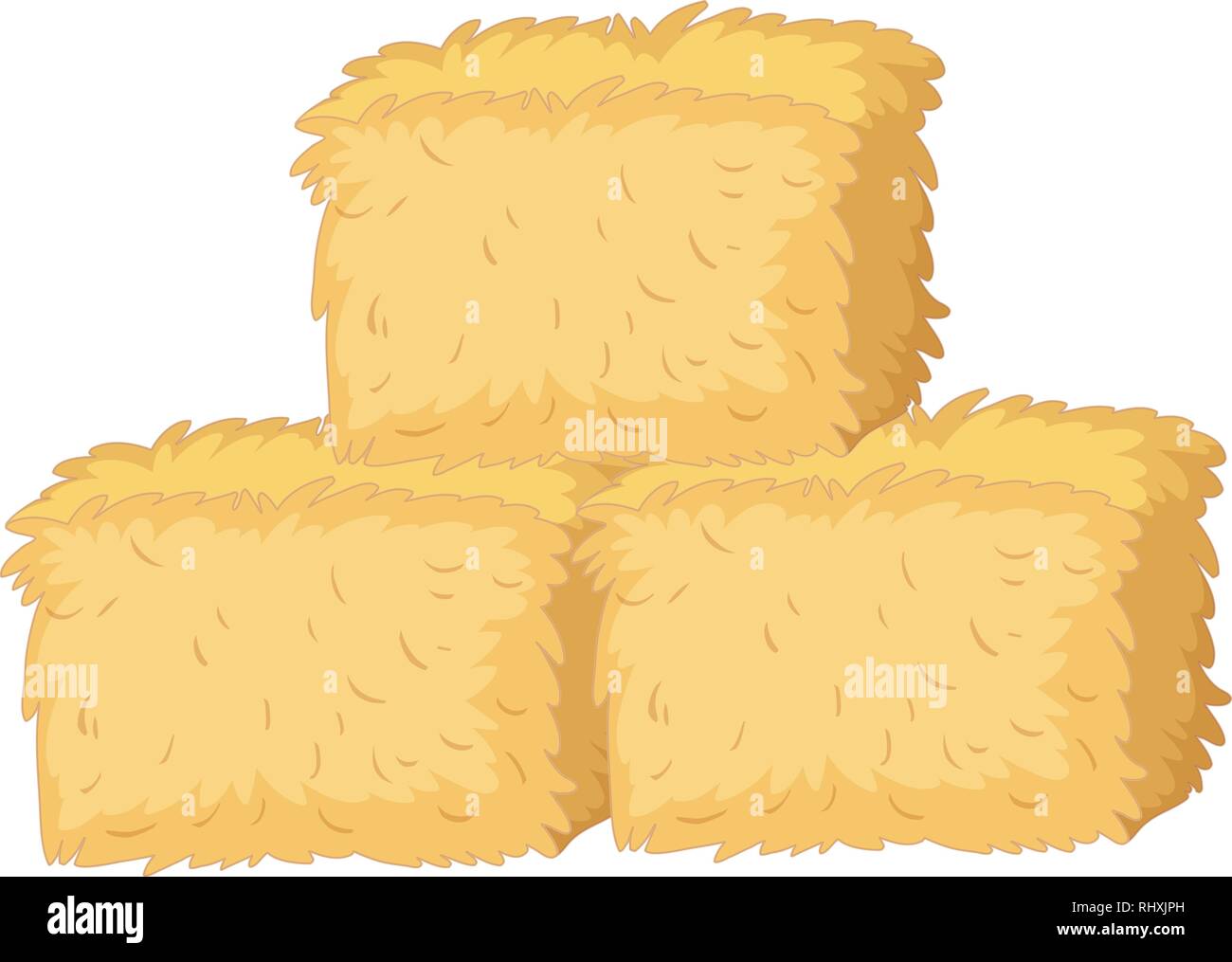 Bales of straw on white background illustration Stock Vector Image ...