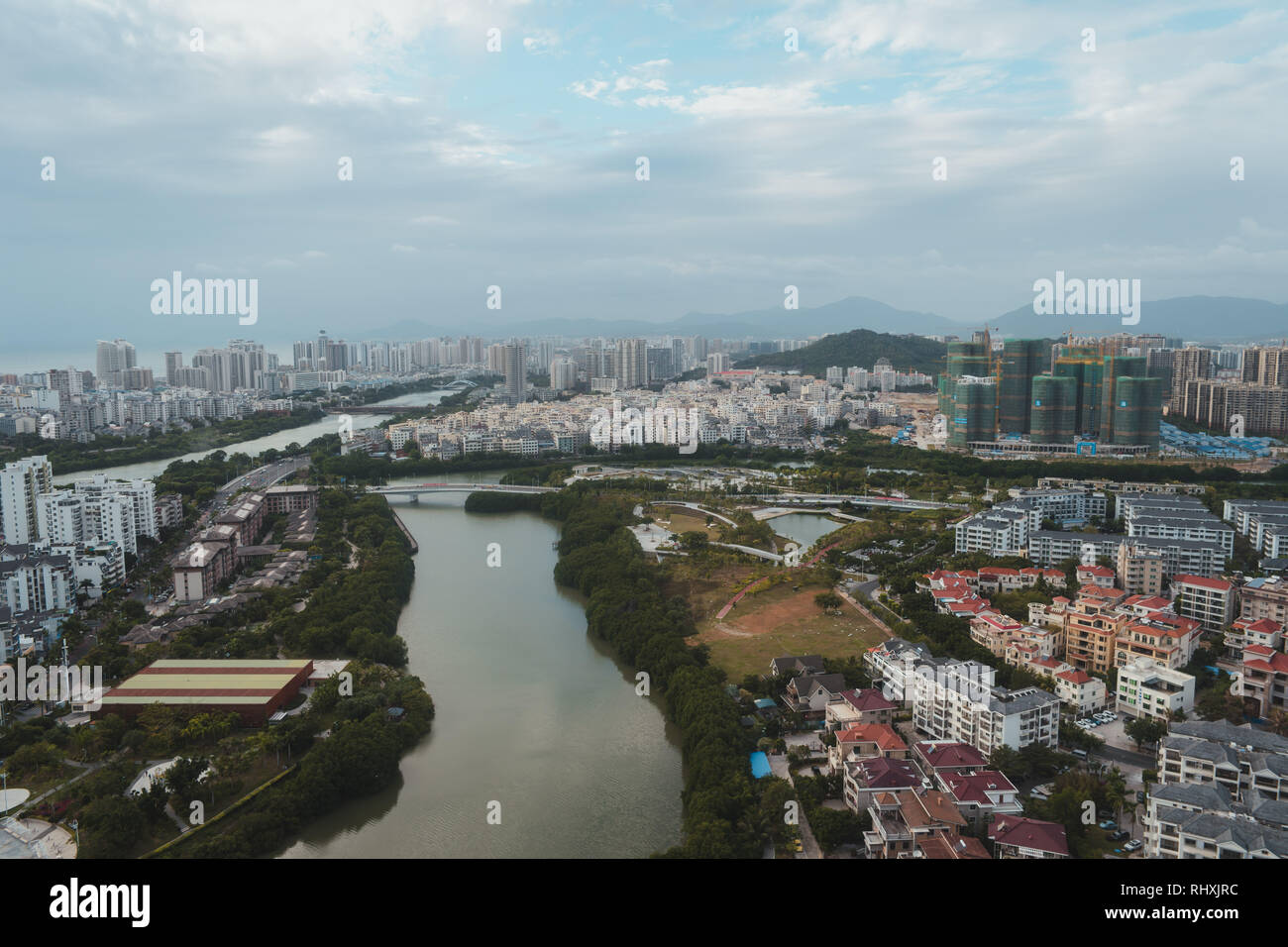 Modern City river Stock Photo - Alamy