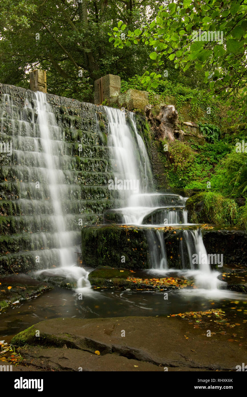 Lumsdale Waterfalls in summer, Matlock Derbyshire UK Stock Photo - Alamy