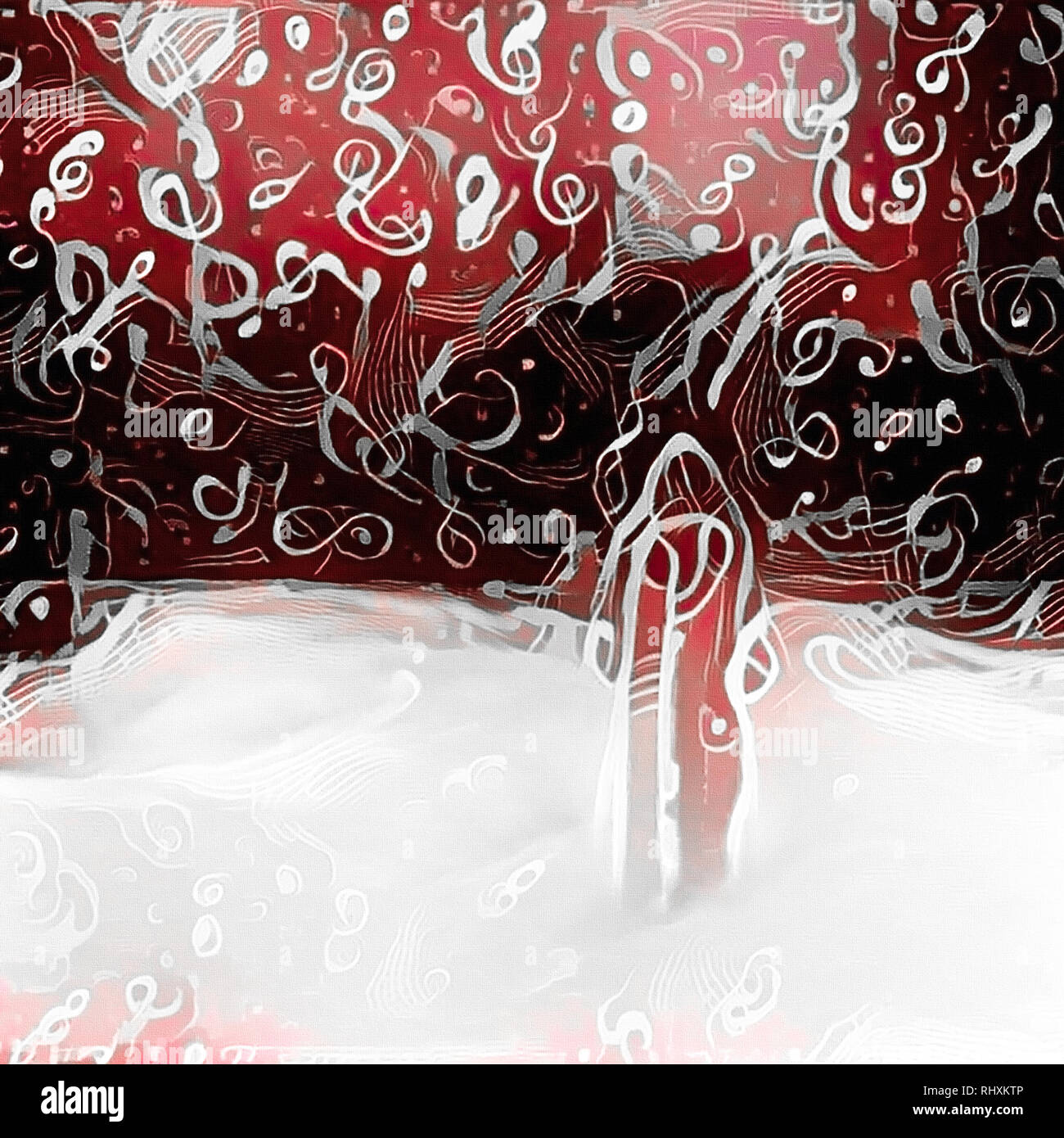 Abstract Painting Music Note