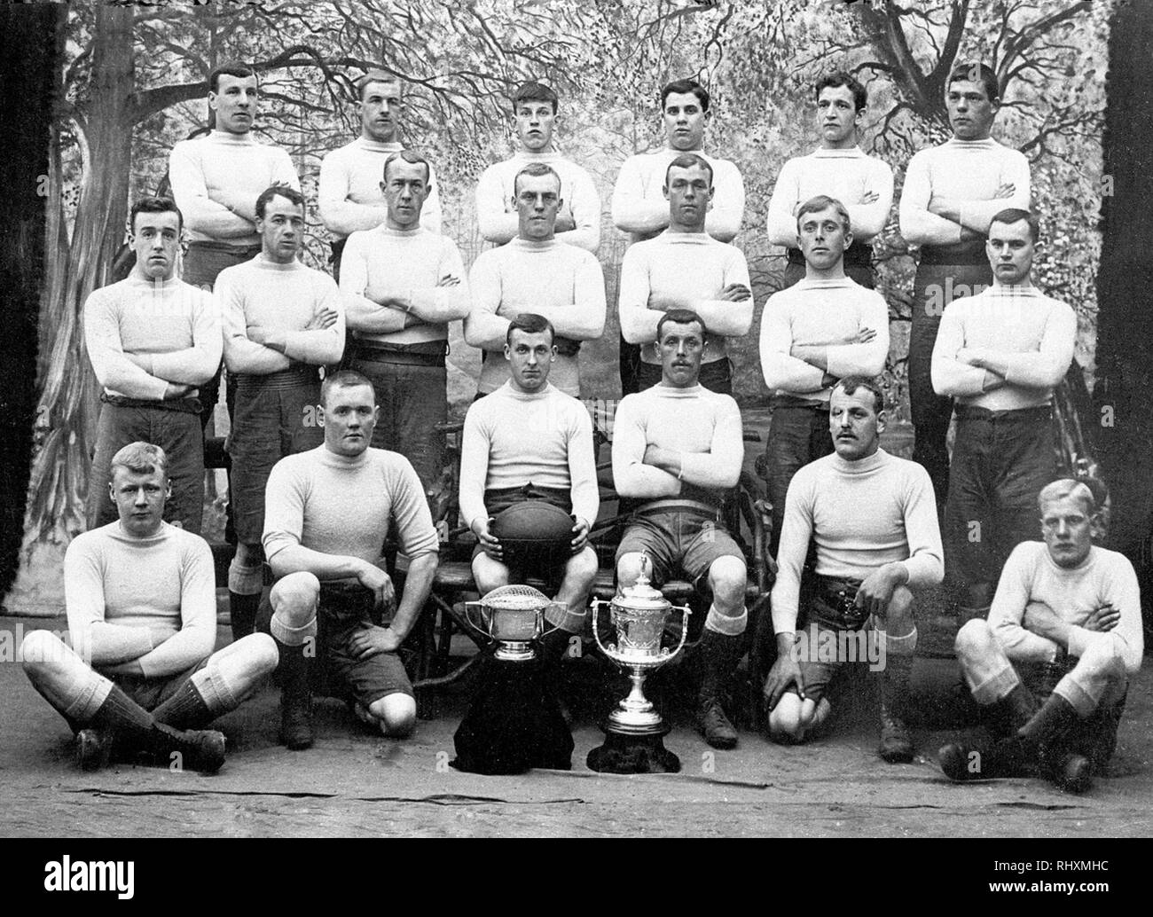 Underbank Rangers Rugby Club in 1908, Holmfirth Stock Photo - Alamy