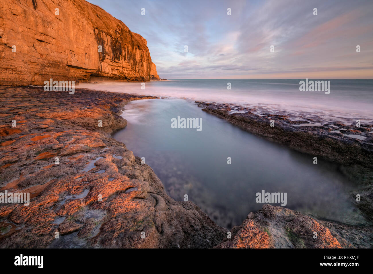 Dancing Ledge, Jurassic Coast, Isle of Purbeck, Dorset, England, United ...