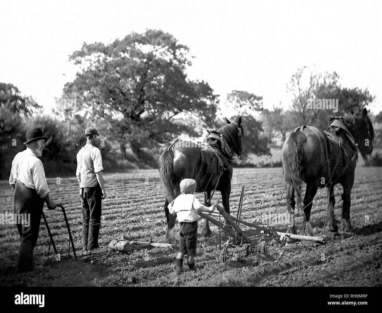 Ploughing Black and White Stock Photos & Images - Alamy