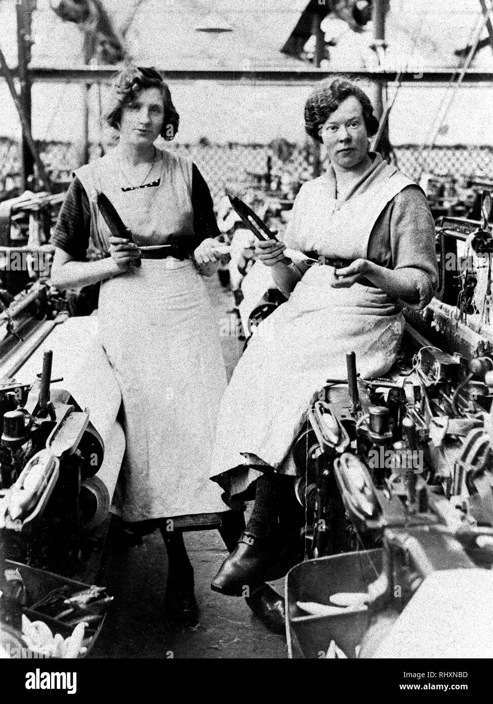 Textile Mill Workers Stock Photo - Alamy