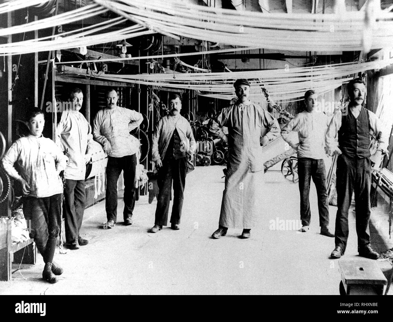 Textile Mill Workers Stock Photo - Alamy