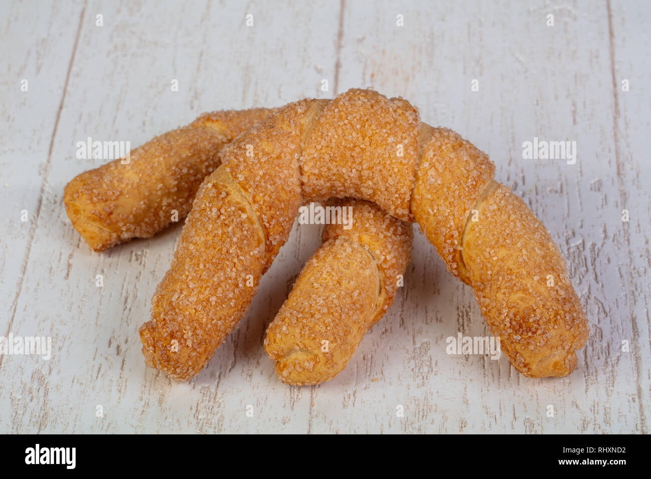 Tasty sugar coated pastry roll Stock Photo - Alamy