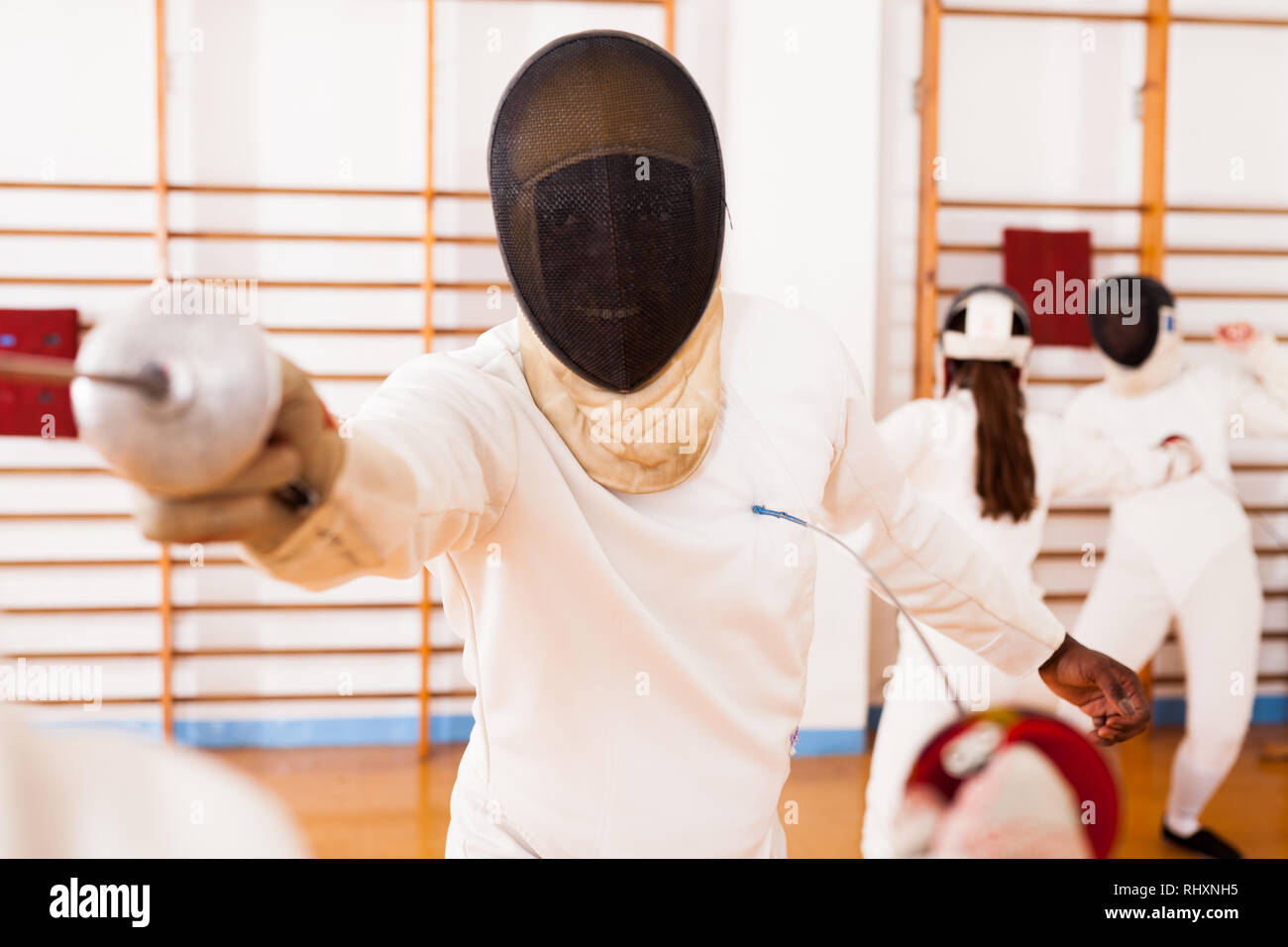 Male female athletes sparring hi-res stock photography and images - Alamy