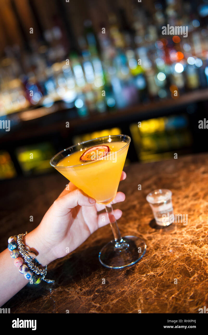 Views of a public bar, cocktail bar, whiskey bar. Lenny Warren / Warren ...