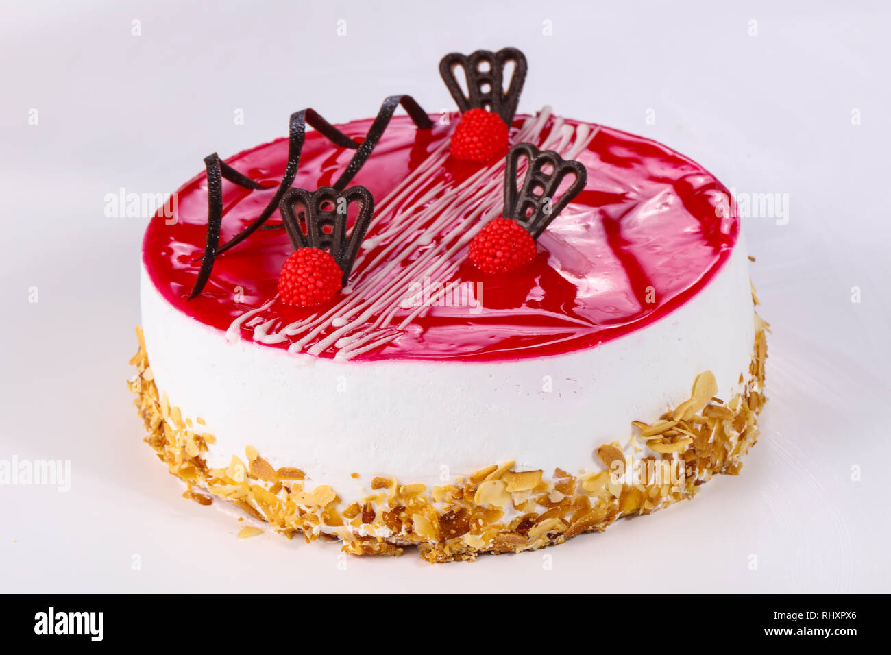 Sweet tasty cake with cream Stock Photo - Alamy