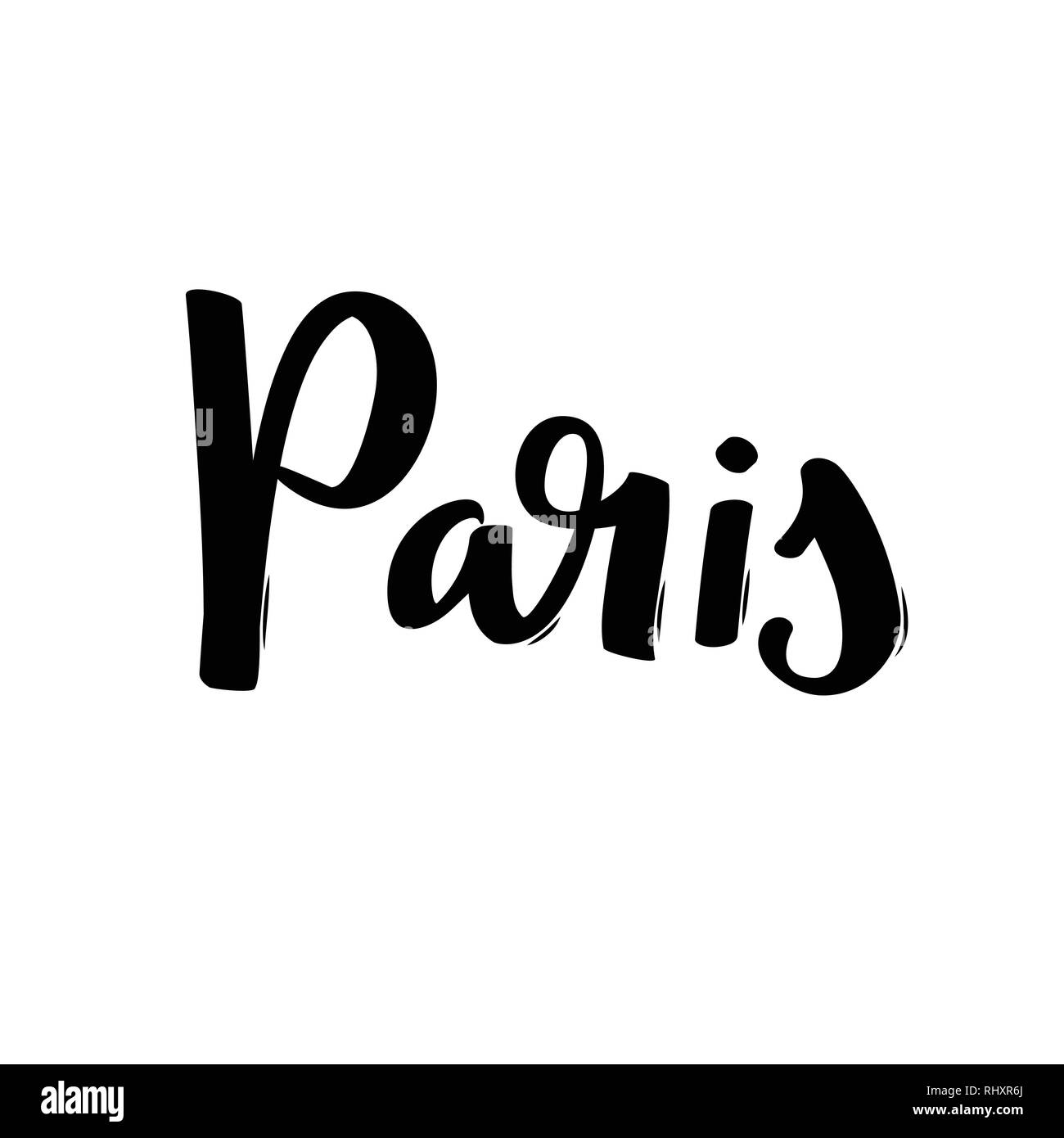 Paris capital of France. Handwritten city name Stock Vector Image & Art ...