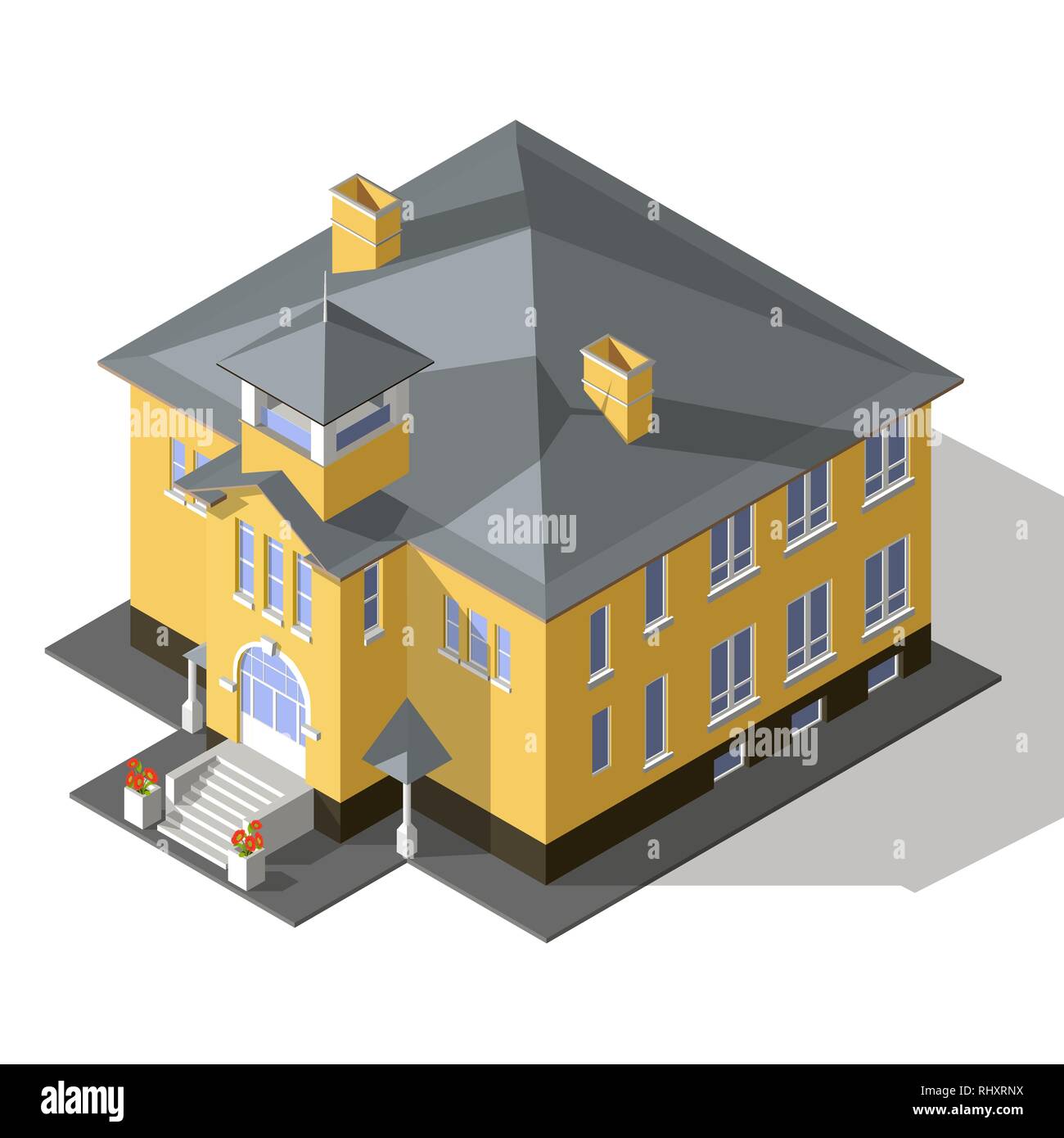 Cottage Isometric Vector Stock Vector Image & Art - Alamy