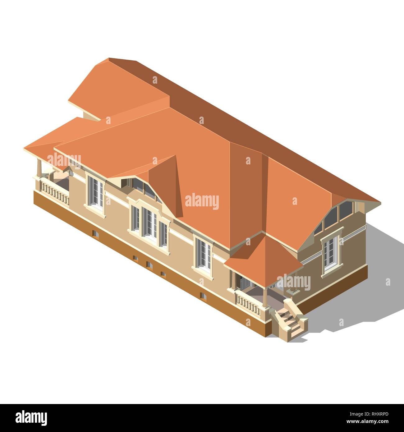 Cottage Isometric Vector Stock Vector Image & Art - Alamy