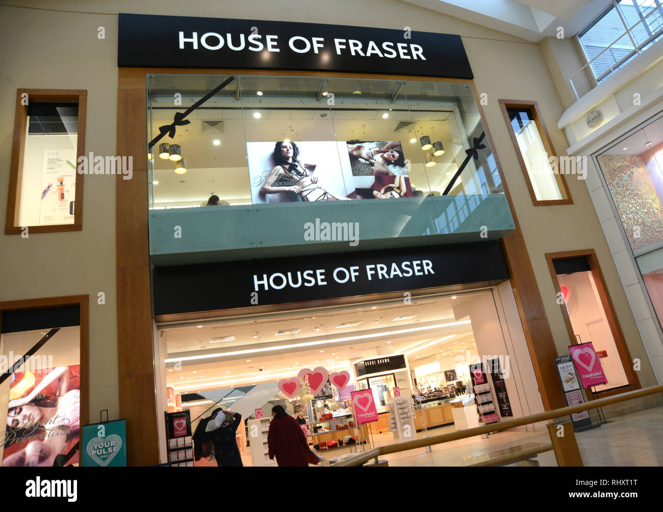 The high steet Icon of House of Fraser store - taken in ChapelField Mall Norwich UK Stock Photo ...