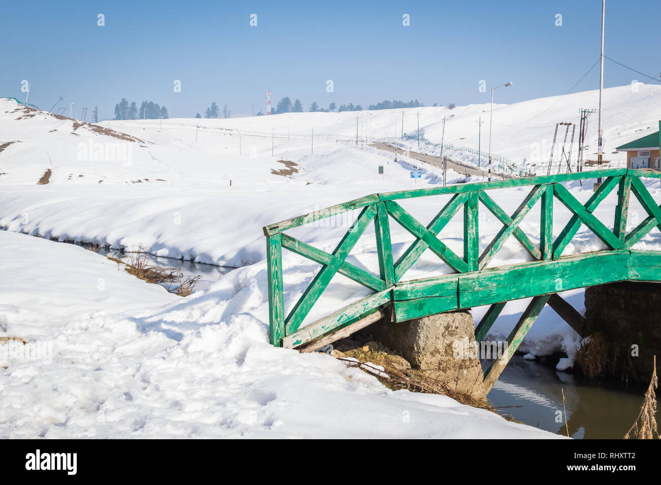 Wooden footbridge over small river hi-res stock photography and images ...