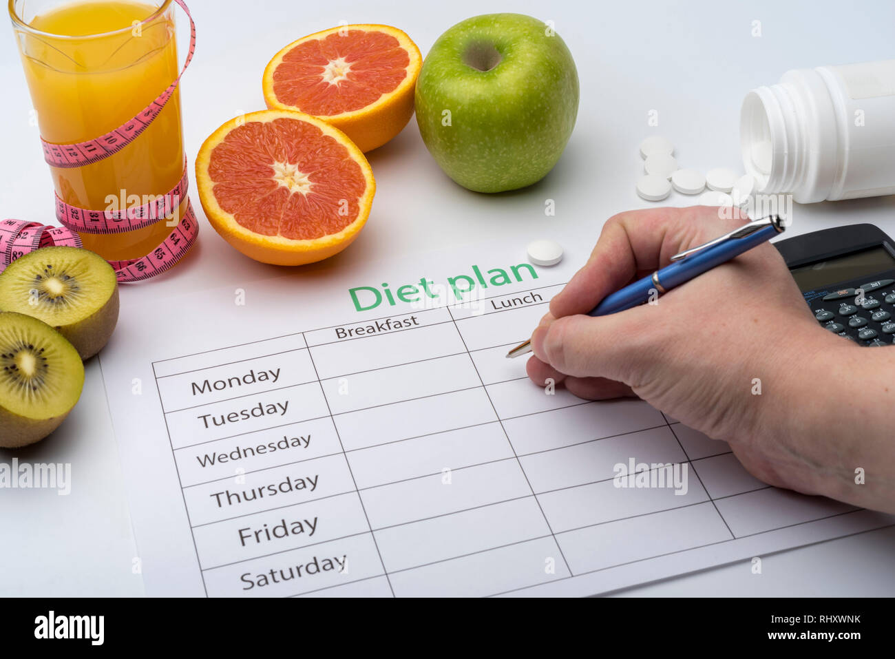 The doctor writes a prescription to the patient, makes a diet plan in ...