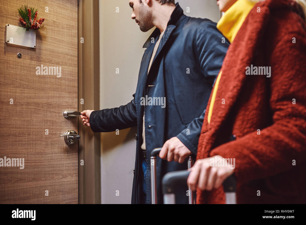 Person enter hotel room key hi-res stock photography and images - Alamy