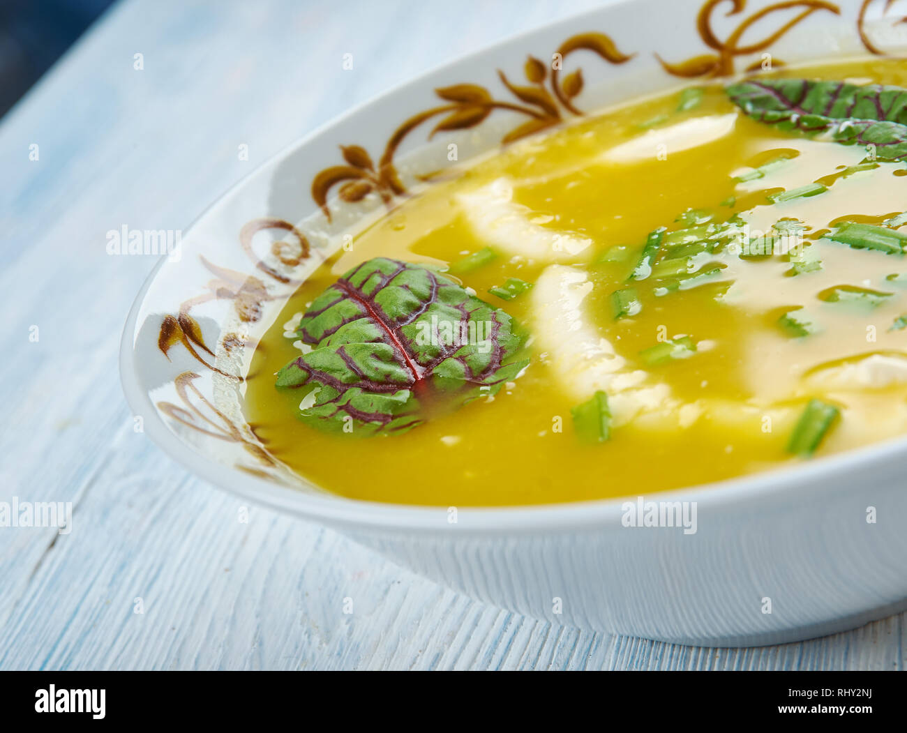 Dahi Shorba - Punjabi tangy vegetable soup. made by quick tadka of ...