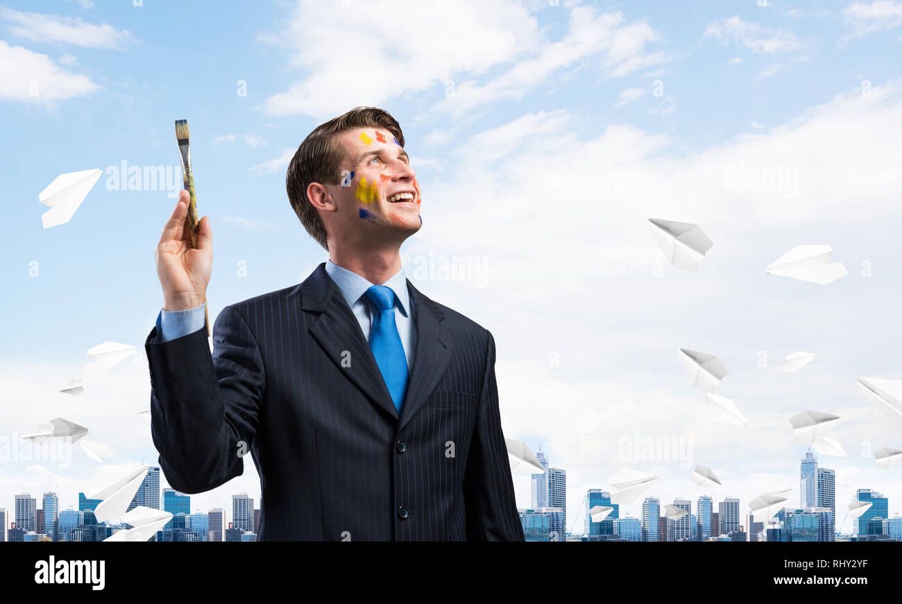 Business inspiration of young man Stock Photo - Alamy