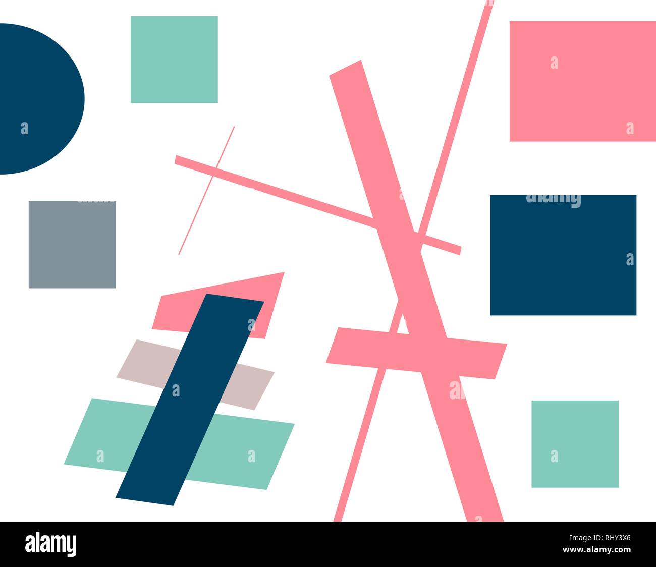 abstract illustration consisting of colored geometric shapes Stock ...