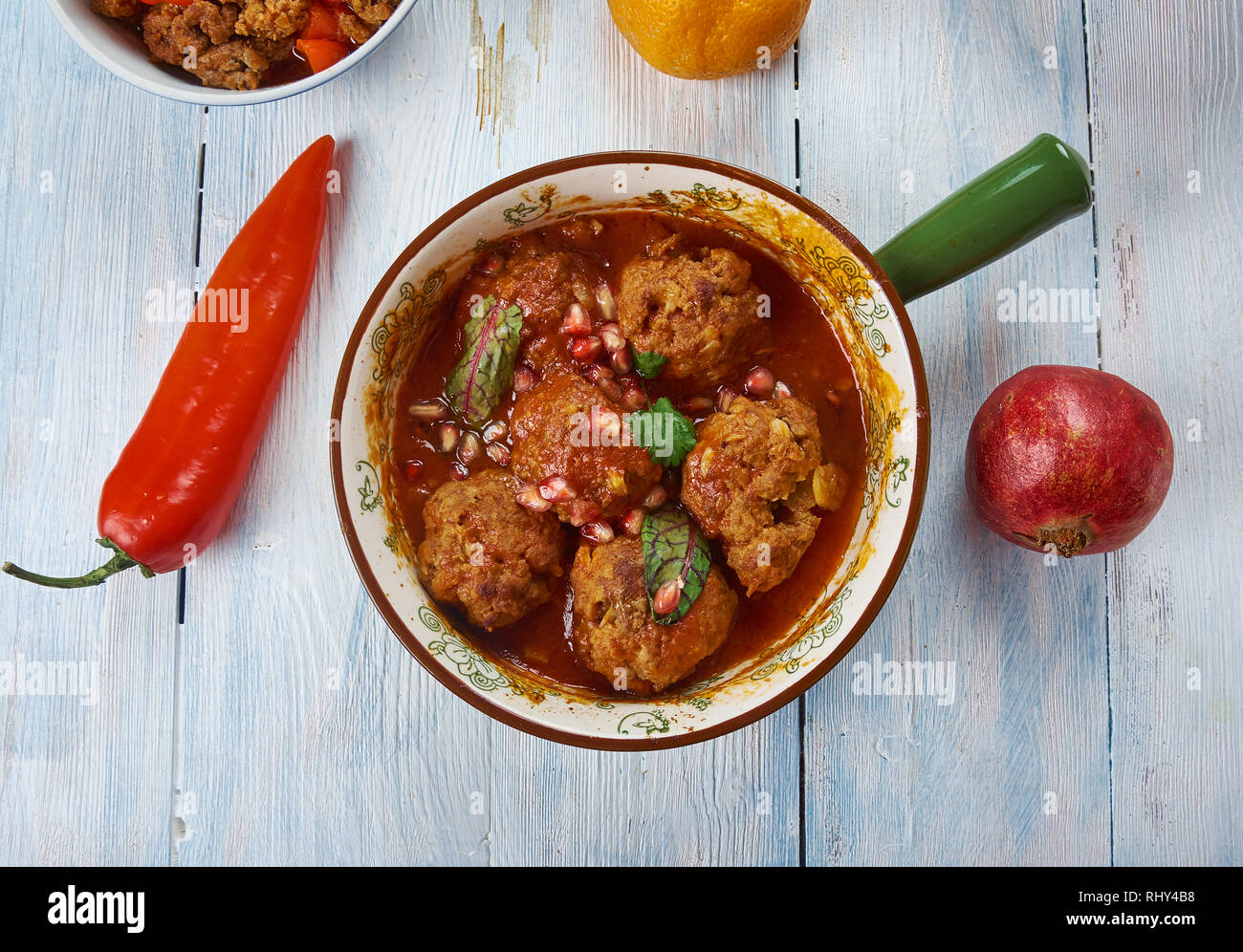 Kofta Challow, basically lamb meatballs cooked, Afghani uisine, central ...