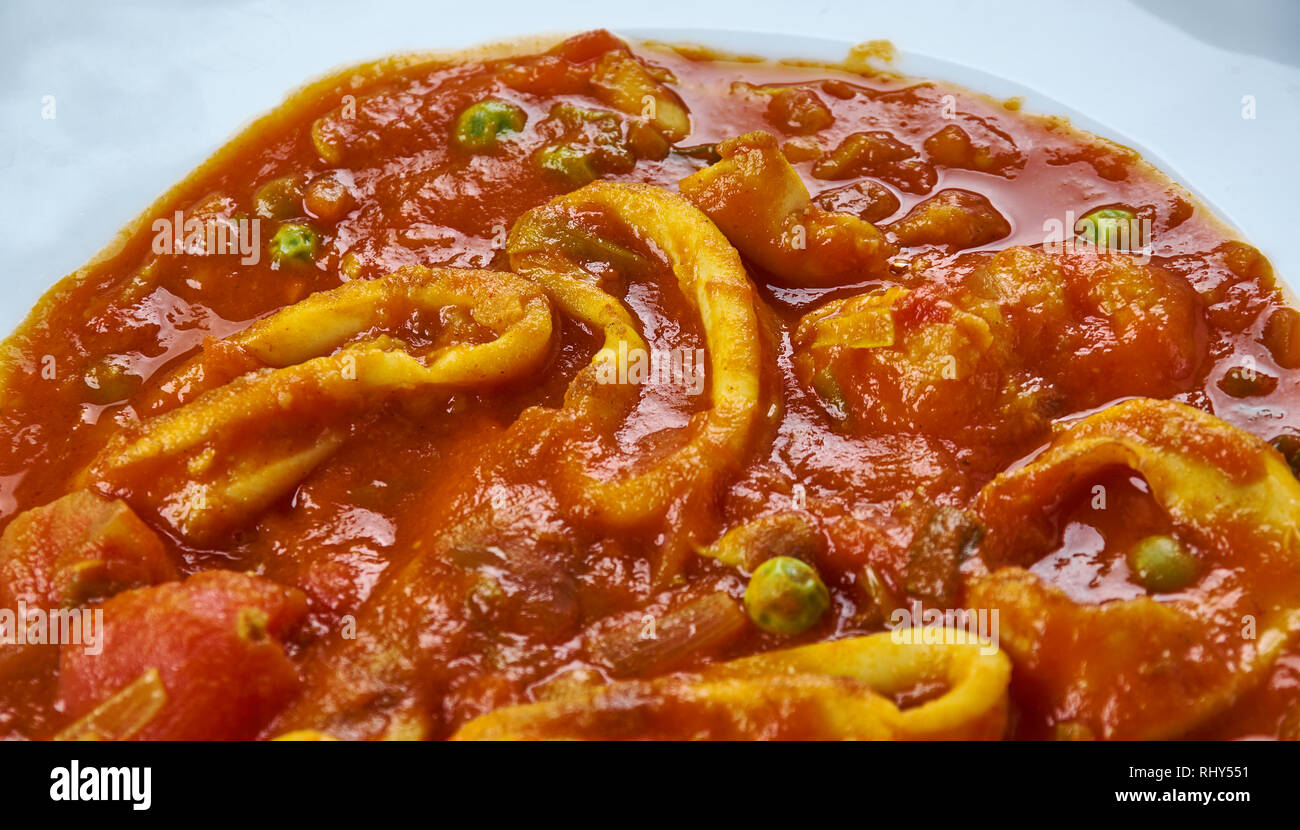 Koonthal Kulambu, Squid in Roasted coconut gravy is cooked , Kerala ...